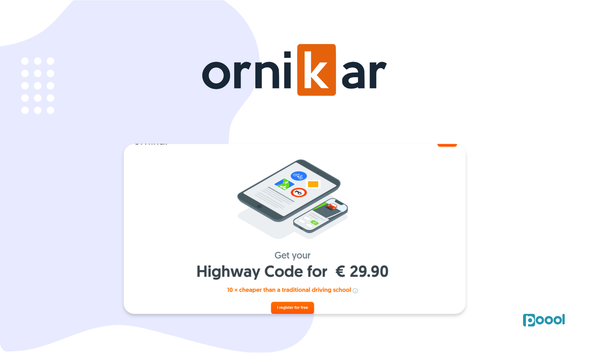 Ornikar Registration Wall